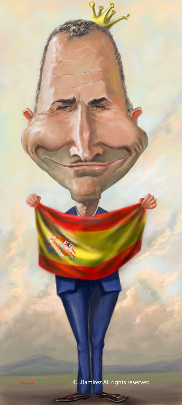 J.Ramirez Caricatures & Illustration: Felipe VI the King of Spain!