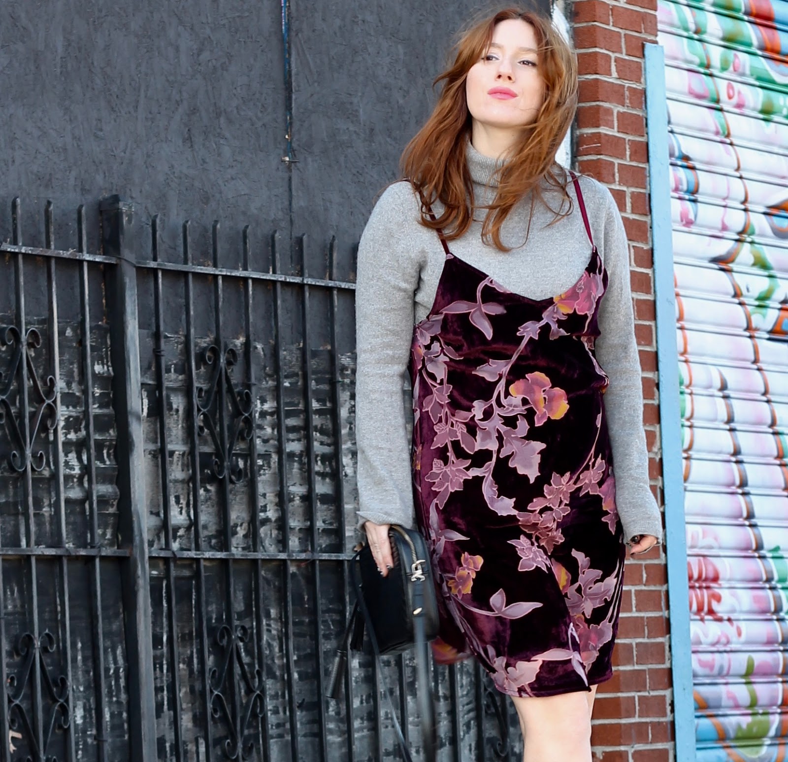 Velvet Slip Dress Layering - TfDiaries
