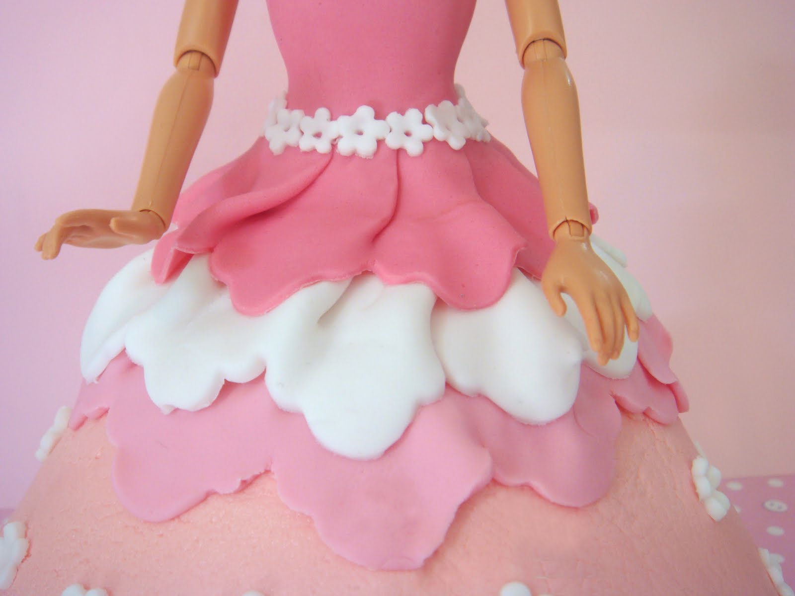 butter hearts sugar: Barbie Doll Cake