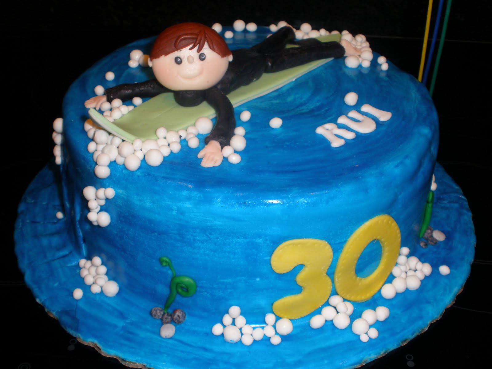 Bolos e Miminhos da Maria - Cake designer desde 2009: Bolo Surf do Rui