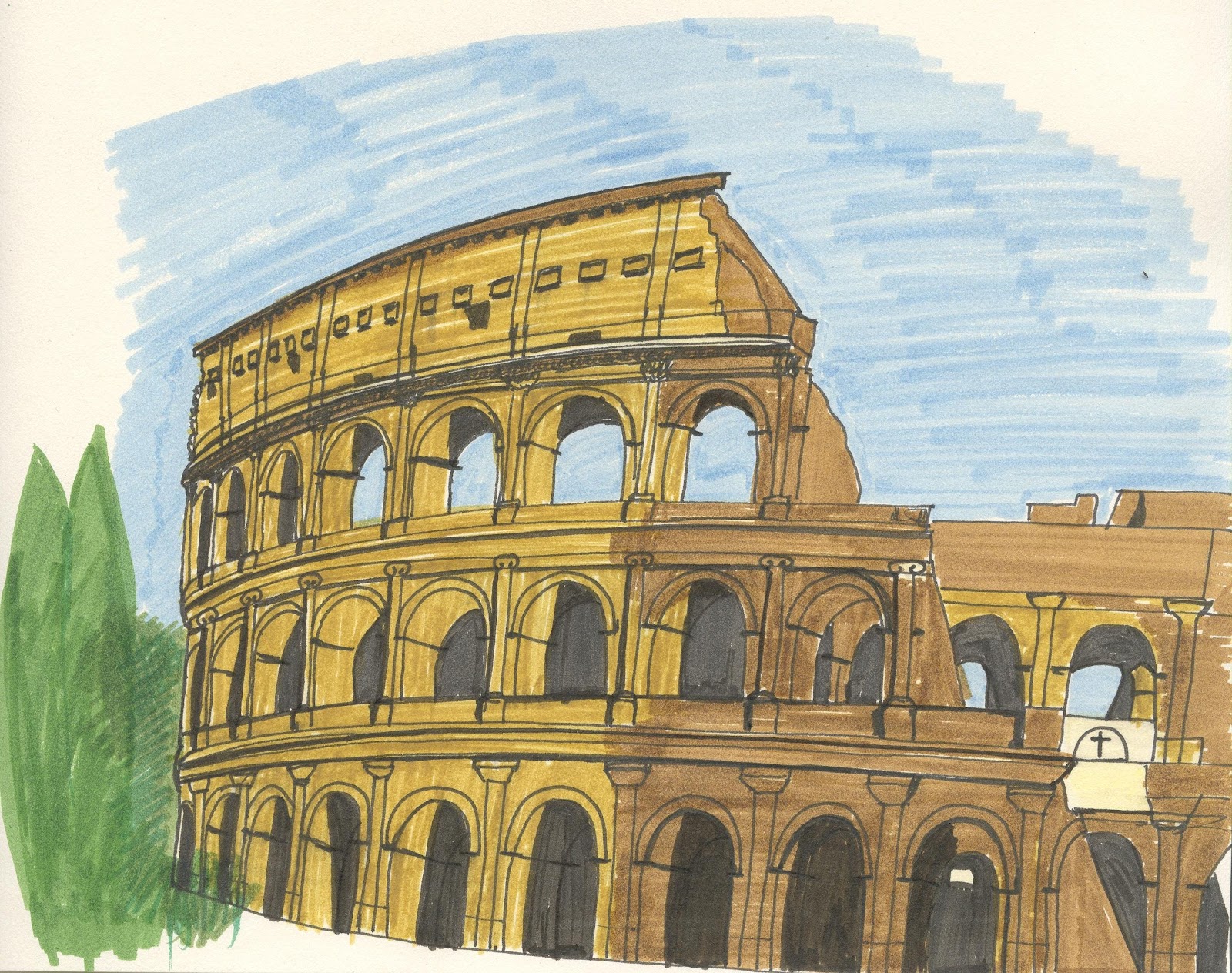 Mur à noircir: Illustrations pour la Rome antique