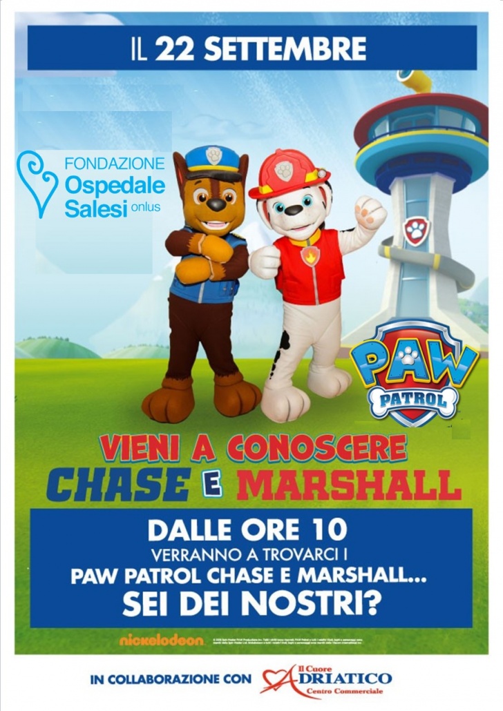 NickALive!: PAW Patrol Stars Chase and Marshall to Visit the Ancona ...