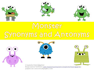 A Speechie's World: Monsters Synonyms and Antonyms
