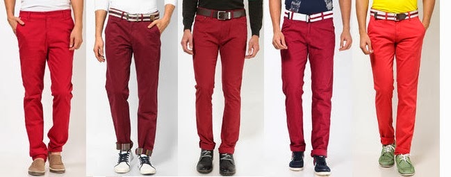 jabong fashion apparel: Red pants for men: Make a bold and trendy ...