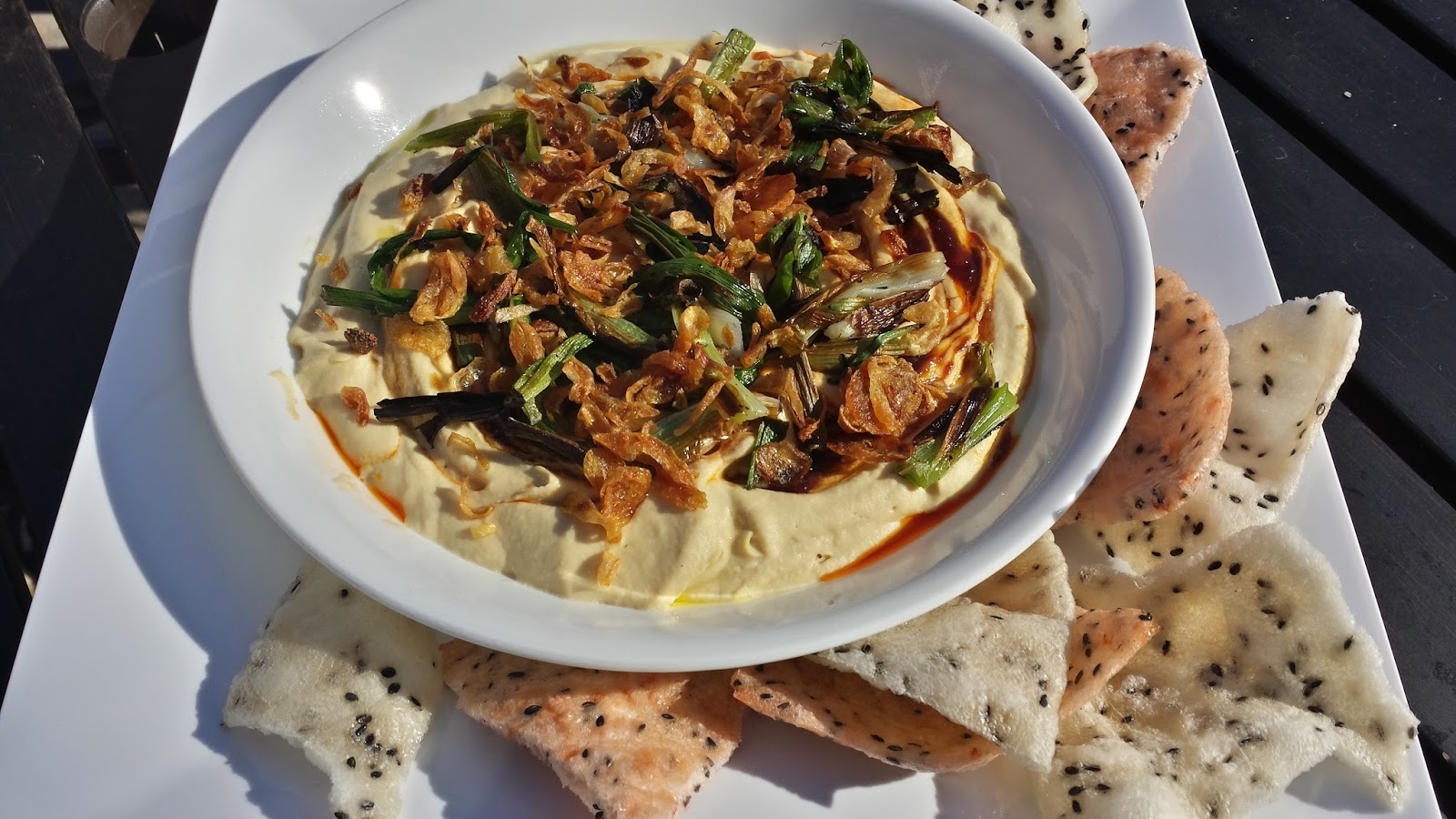Thai Hummus with Charred Scallions and Crispy Fried Shallots ~ Preesi ...