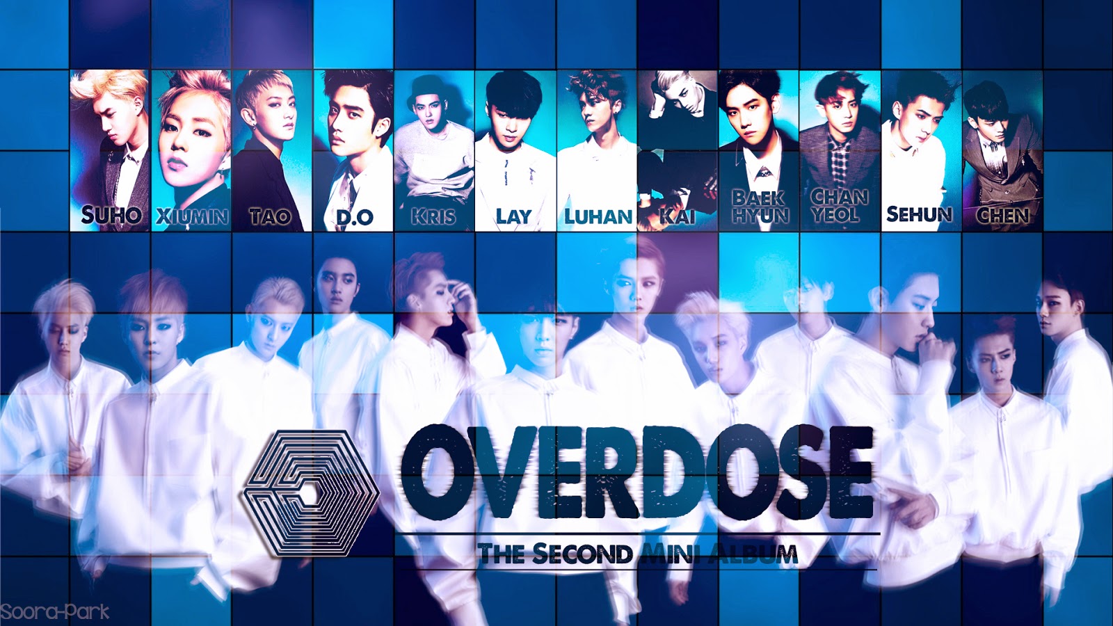EXO (12 Member) - Overdose (Blue Square Effect)