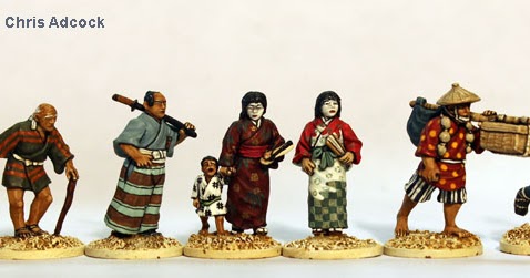 RONIN : Feudal Japan Town People (Perry Miniatures In Box)