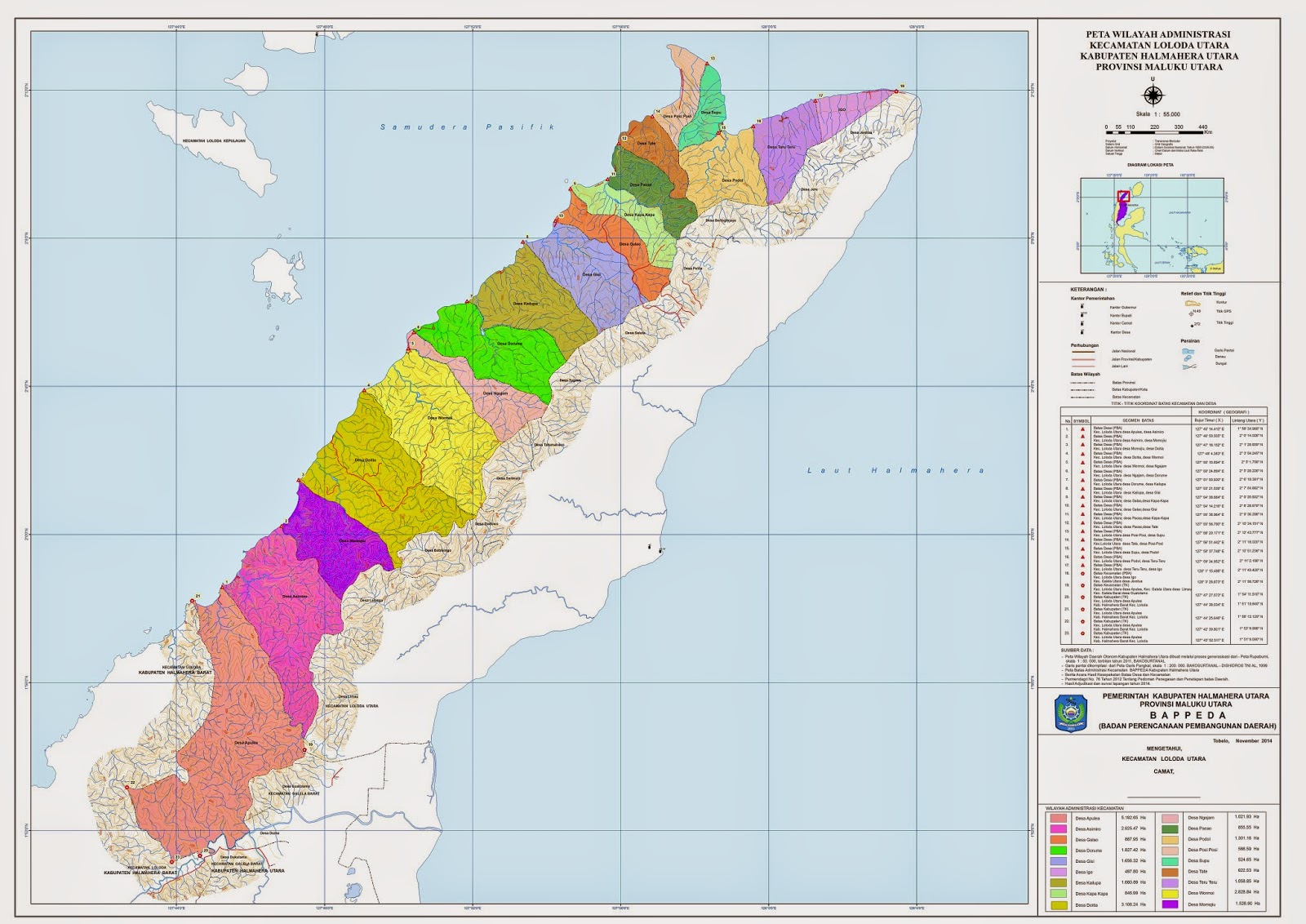 DATA SPASIAL GIS: update segmen batas kecamatan dan desa di kabupaten ...