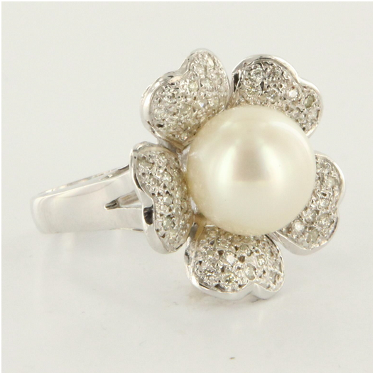 Diamond Flower Rings and Things...: 14K White Gold Diamond Flower Ring ...