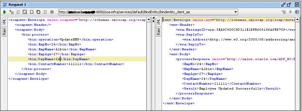 CRUD operations with the Entity variable – Oracle SOA Suite