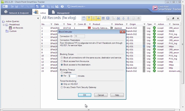 My Check Point CCSA Journal: Check Point SmartView Tracker