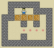 Sokoban: Sokoban lessons - Lines (four boxes)