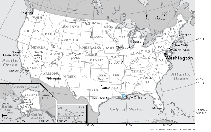 Longitudinal Map Of The Us - United States Map