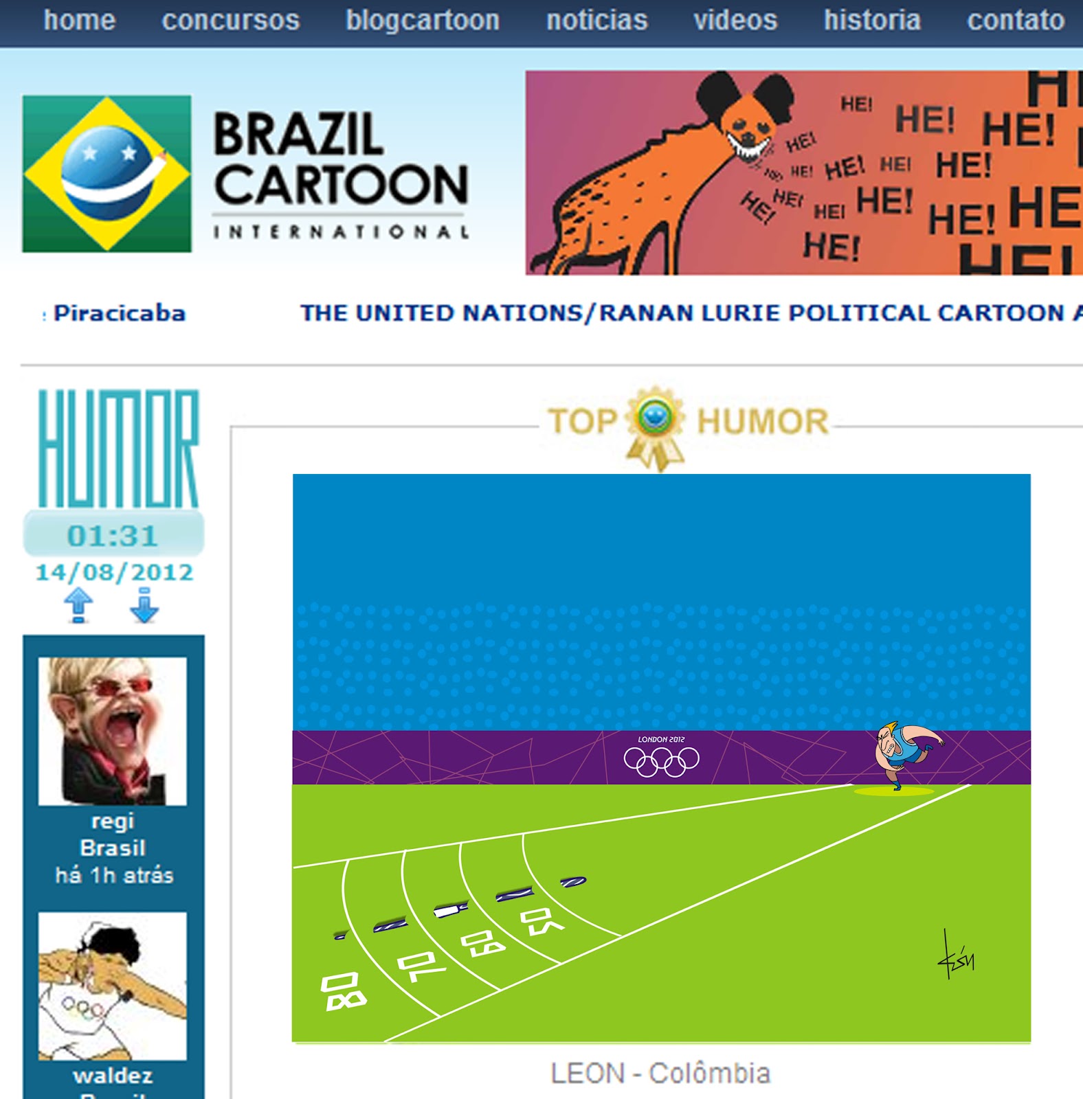NOTICIAS DE CARTOON EN COLOMBIA: MÁS HUMOR OLÍMPICO DE LEON EN ...