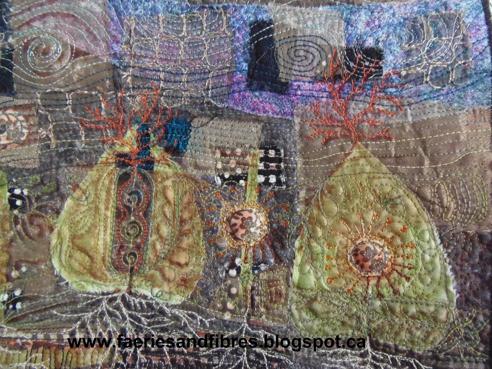 Faeries and Fibres: More thread art