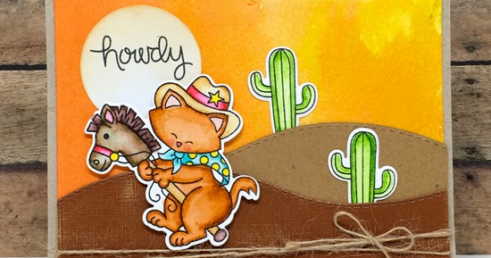 Newton's Nook Designs: Howdy! Cowboy Kitty card by Jennifer Jackson