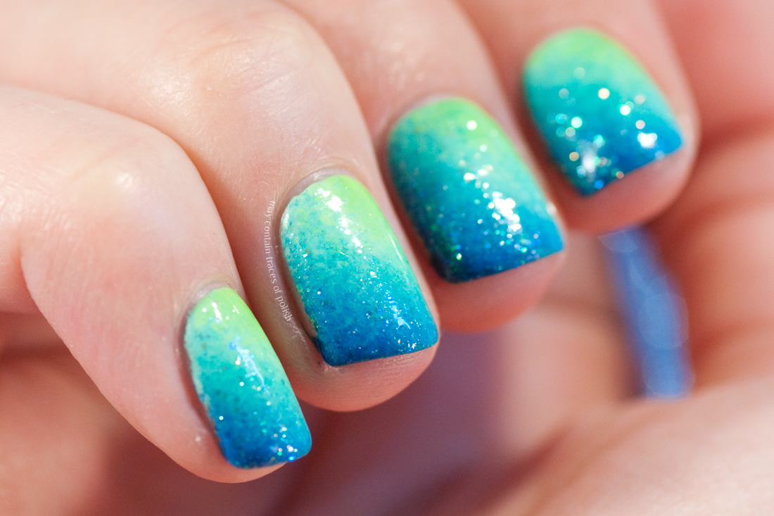 Summer Neon Gradient Nail Art - May contain traces of polish