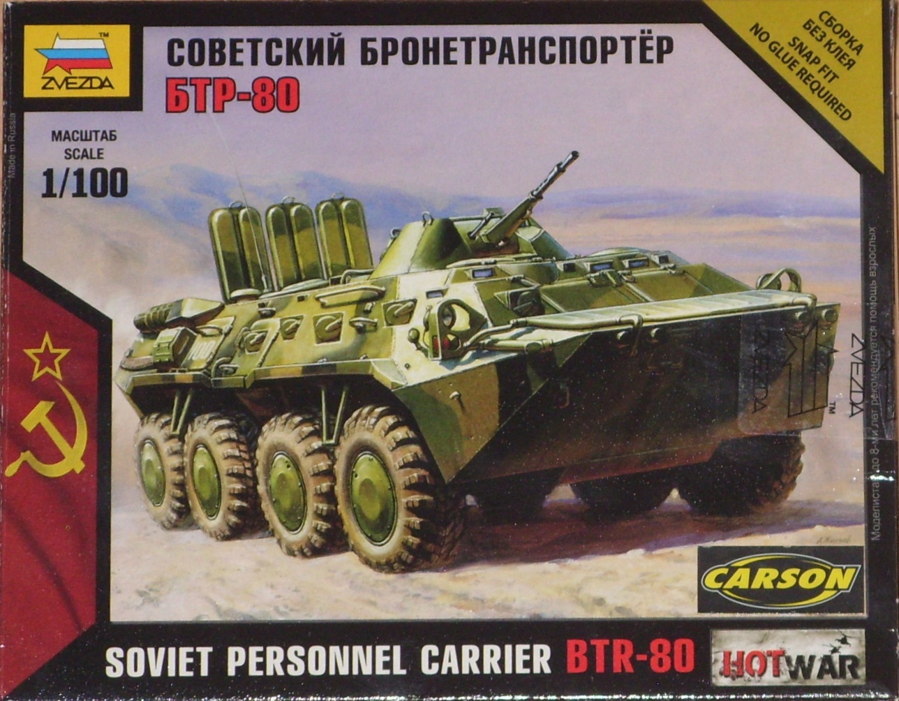 WORLD WAR 2 MODELZONE: Zvezda 1:100 Soviet Personnel Carrier BTR-80