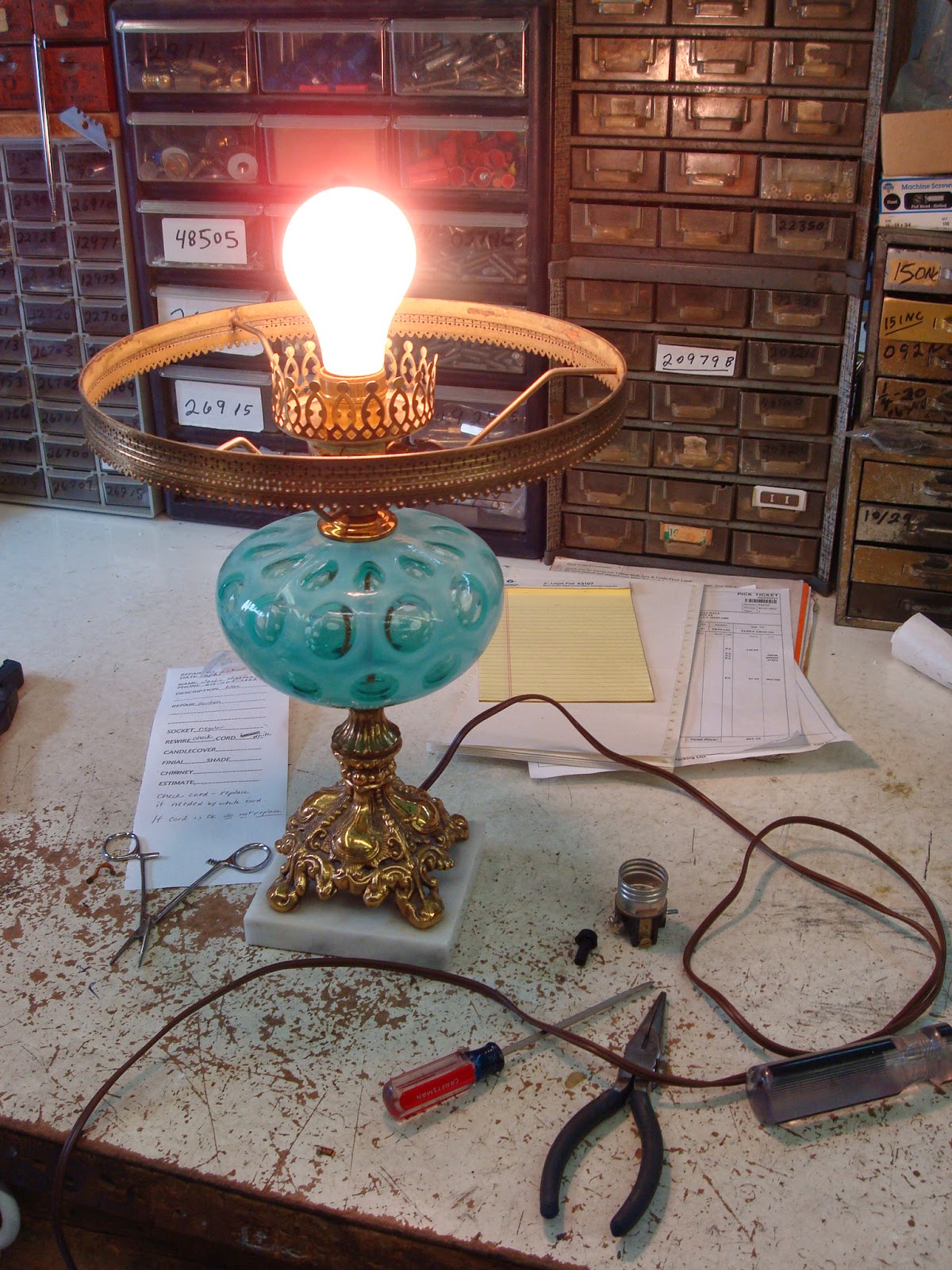 Lamp Parts and Repair | Lamp Doctor: Failed Keyed Socket on Antique ...