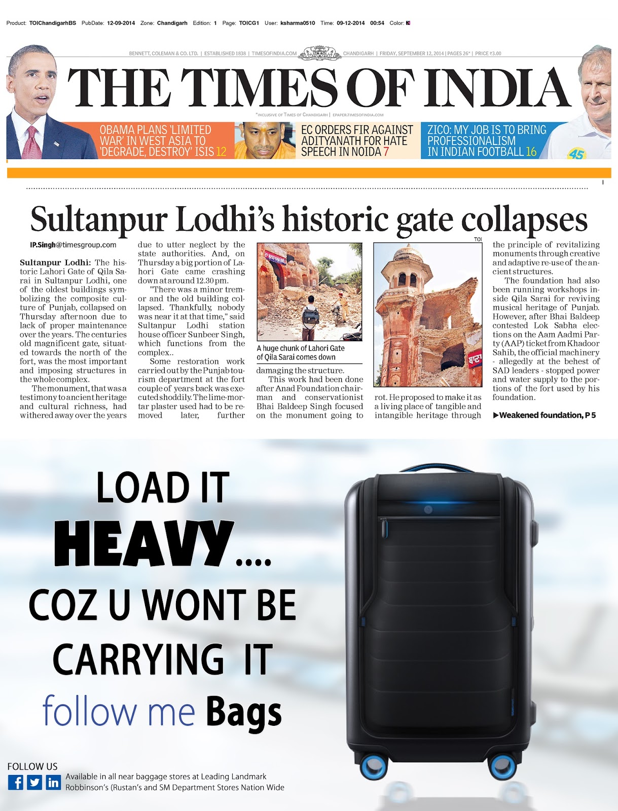 Designing Creativity: newspaper ads of campaigning