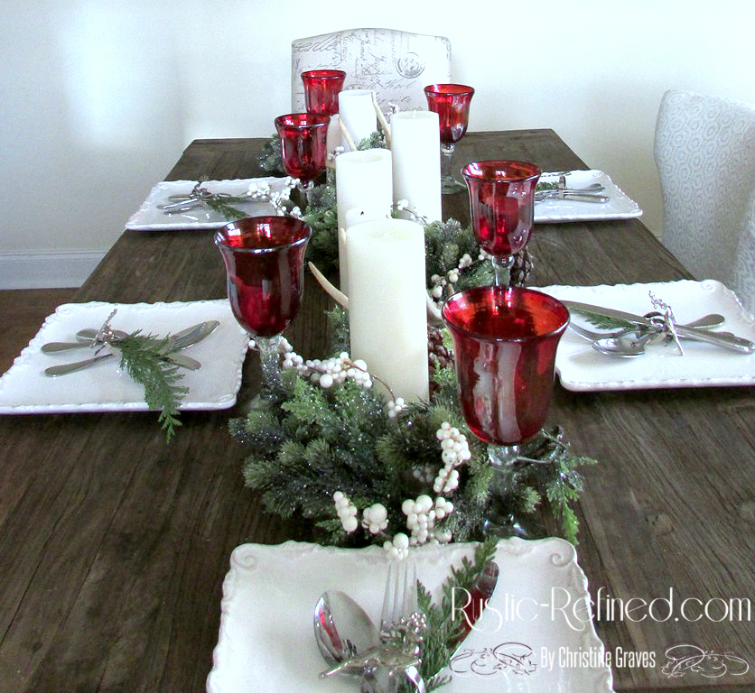 Traditional Christmas Tablescape | Rustic & Refined