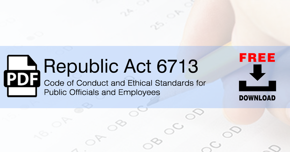Civil Service Exam PH: [DOWNLOADS] RA 6713 or Code of Conduct and ...