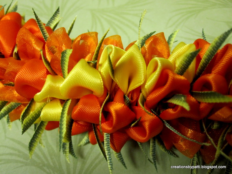 Creations by Patti: Orange and Sunshine Yellow Lei