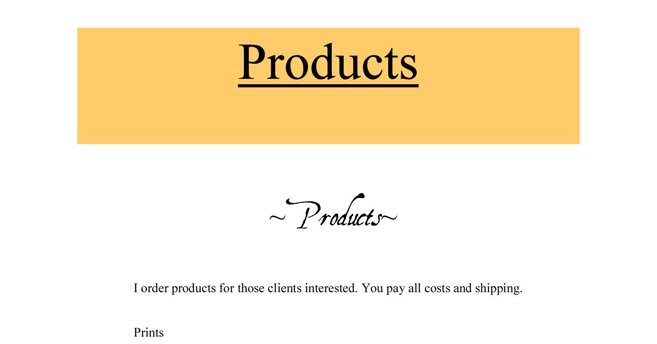 Photos By Heidi Lowery Products: Products