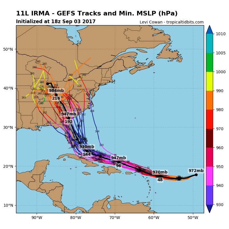 Cruising the ICW with Bob423: Hurricane Irma - Landfall predicted by US ...