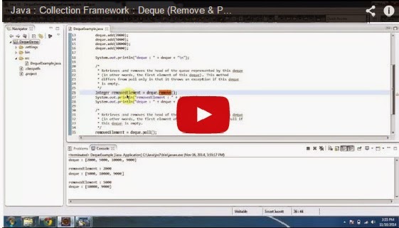 Java Ee Java Collection Framework Deque Remove And Poll Methods