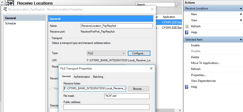 Biztalk Two Receive Location Uri Receive Folder Can Not Be Same
