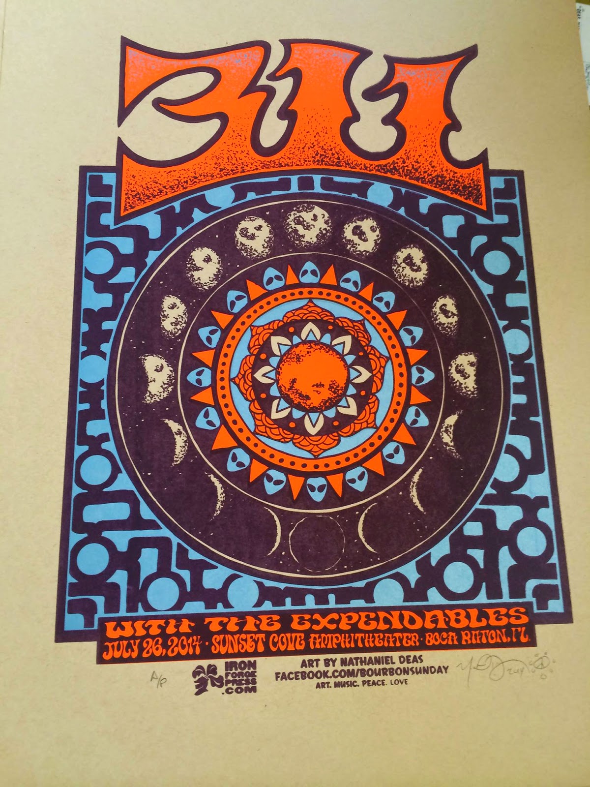 INSIDE THE ROCK POSTER FRAME BLOG: 311 Boca Raton Poster by Nathaniel Deas