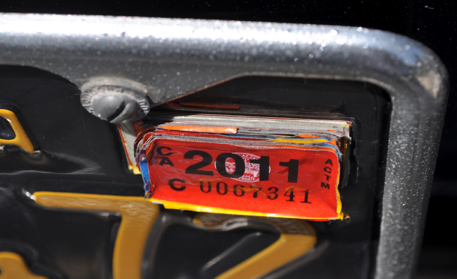 Just A Car Guy: this is about 40 years of registration stickers ...