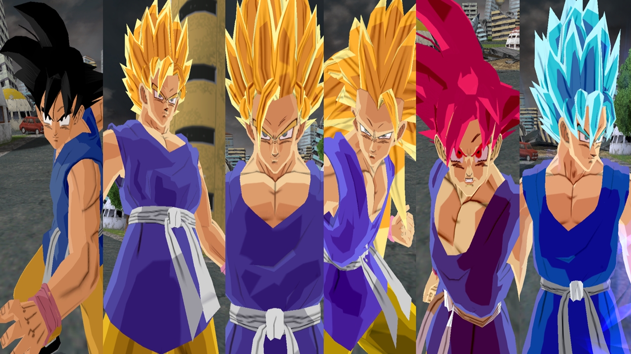 mods dbz BR: ADULT GOKU GT GOD FORMS