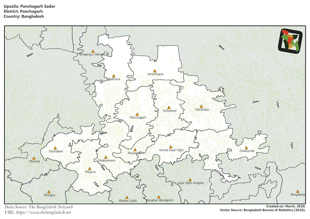Mouza & Land Use Maps of Panchagarh Sadar Upazila, Panchagarh ...