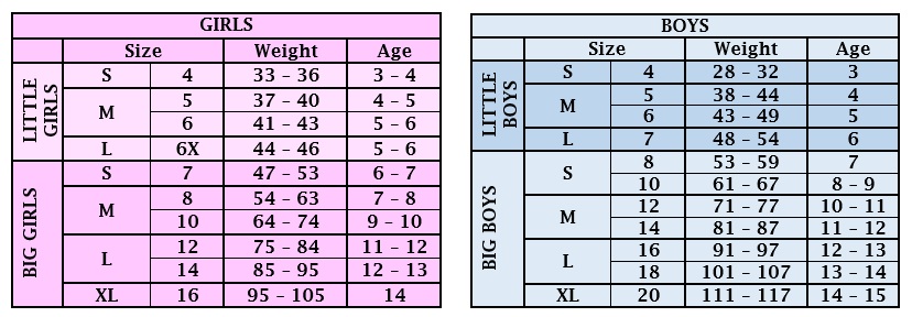 Brandi's Buzzar Blog: Toddler to Adolescent Kid Sizing Charts