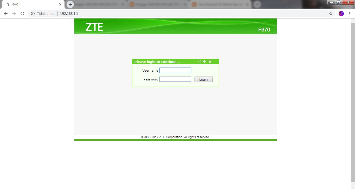 Cara ganti IP Modem indihome ZTE