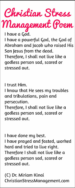 Christian Stress Management: Christian Stress Management Poem: I shall ...