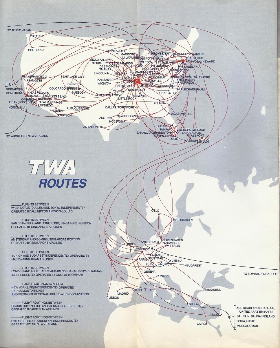 Airline memorabilia: TWA (1988/1989, 1989)
