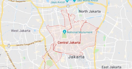 Peta Jakarta PUSAT Lengkap (HD Google Map) - SEJARAH