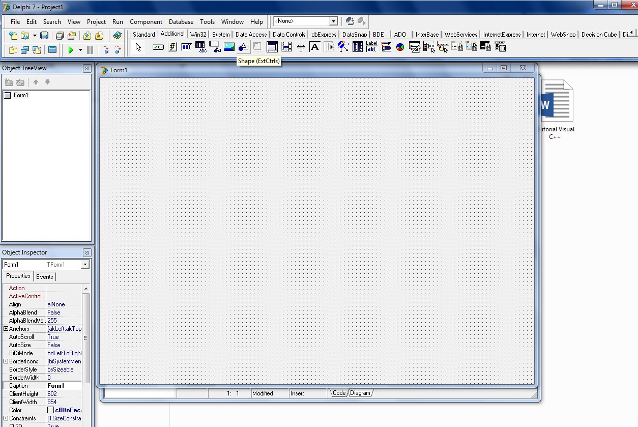 tetap semangat!!!: Membuat Program Sederhana dengan BORLAND DELPHI 7.0