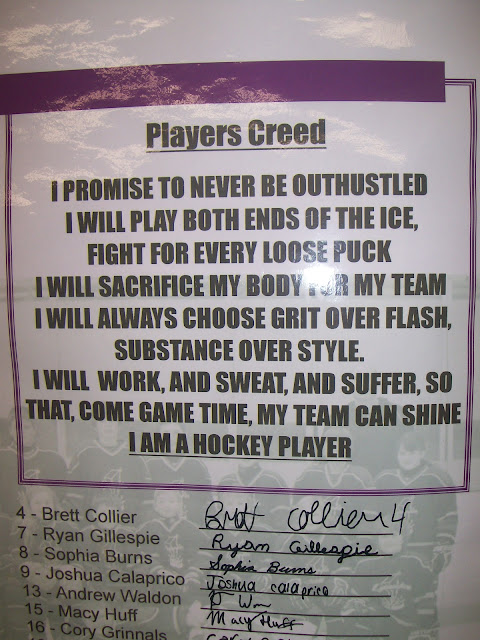 Syracuse Hockey Mom's Network: Hockey Players Pledge