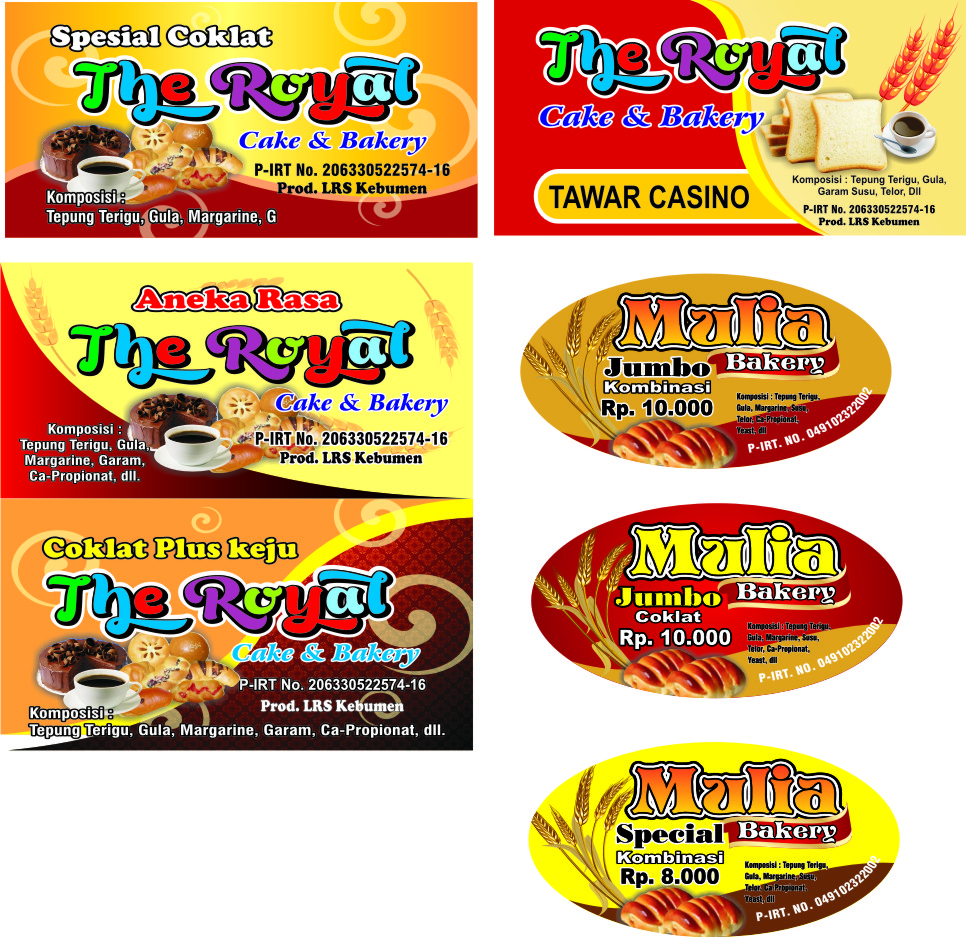 Desain Graphic.com: desain stiker roti dan aneka makanan, hara murah ...