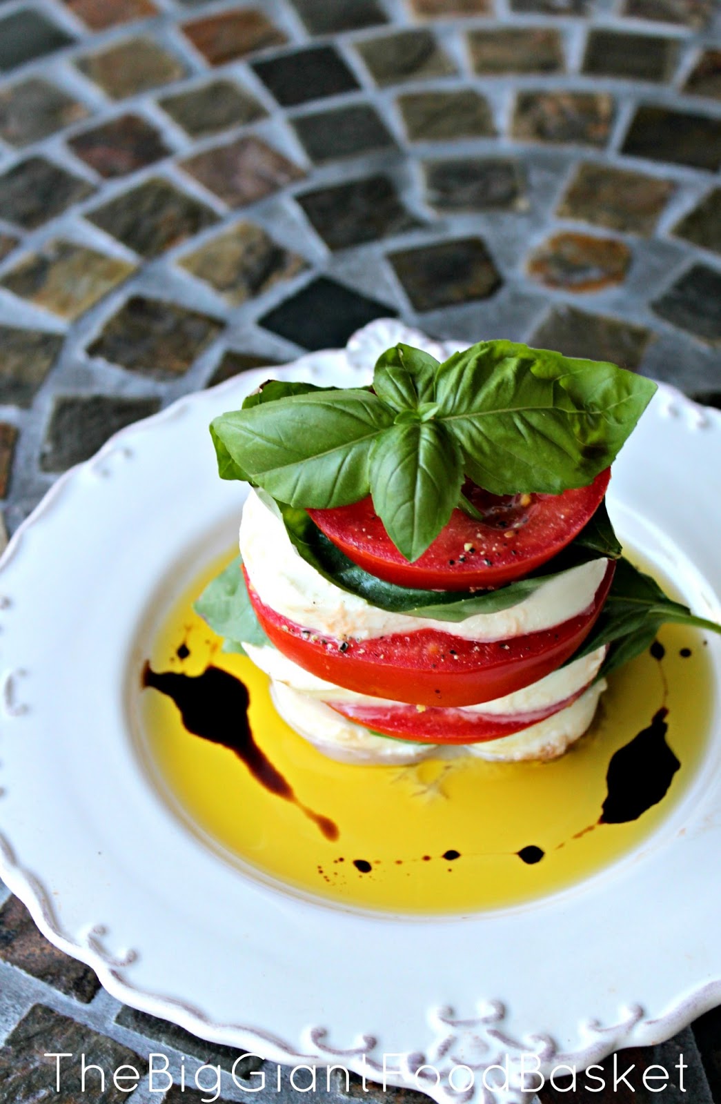 The Big Giant Food Basket Fresh Caprese Tower Salad
