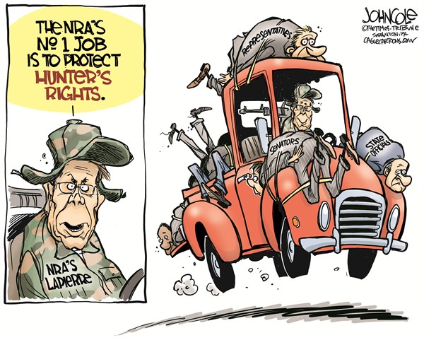 Shots Heard Around the World: Gun Control: Cartoons