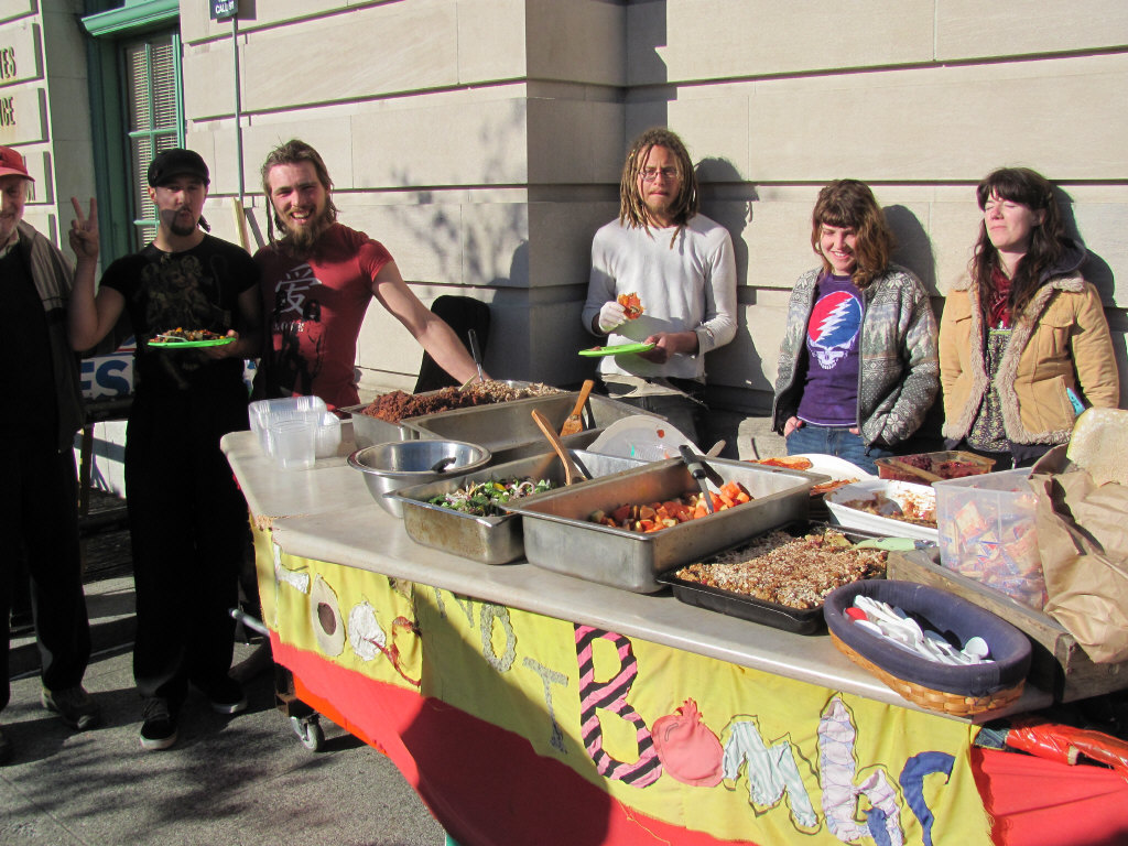 Editorials from Theslowlane: Food Not Bombs table each Friday