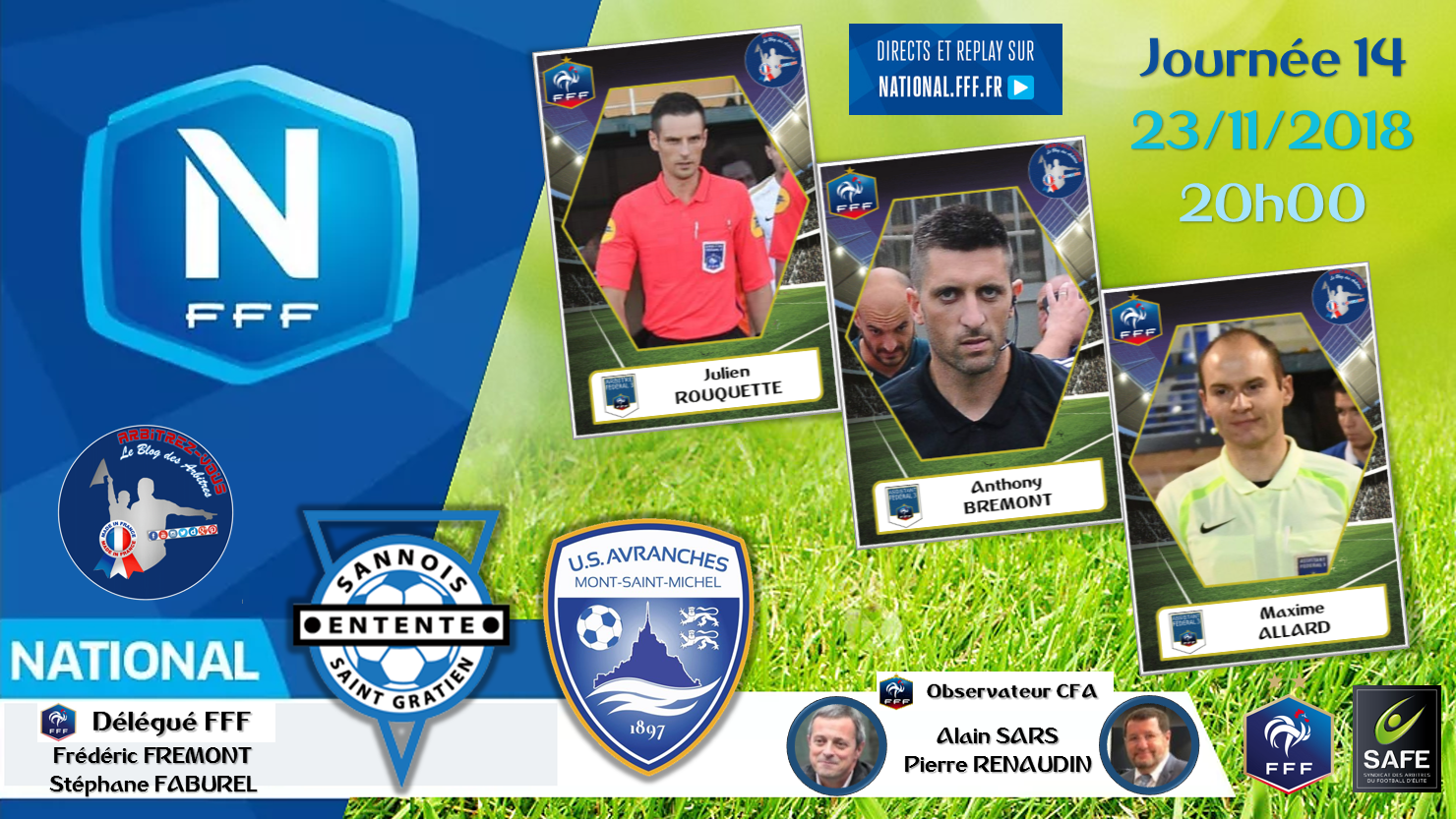 FFF - NATIONAL - DÉSIGNATIONS ARBITRES - Journée 14 [22-23/11/2018] # ...