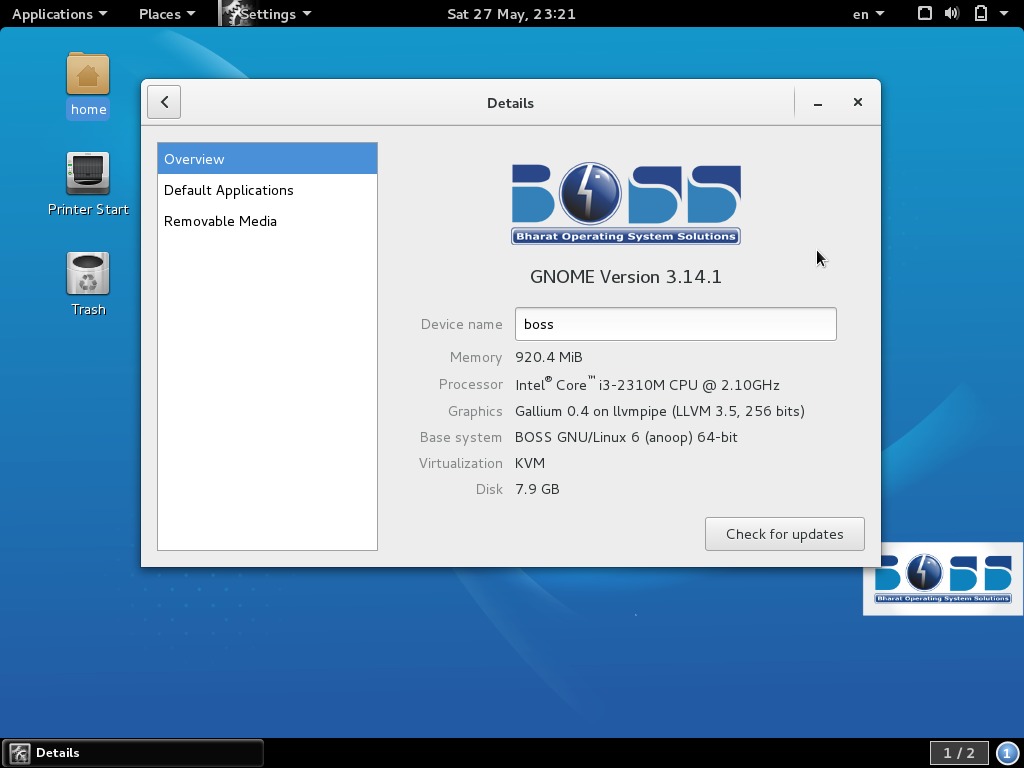 BOSS Linux(The Indian OS) 6.1 Anoop screenshots - DistroScreens