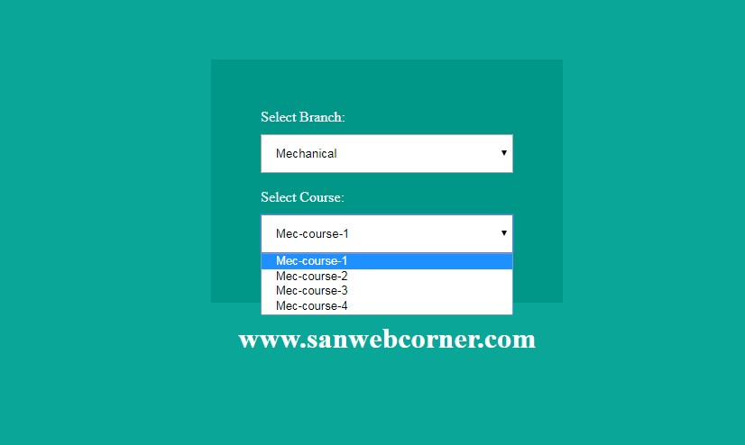 How To Populate Html Dropdown Based On Another Dropdown Using Jquery