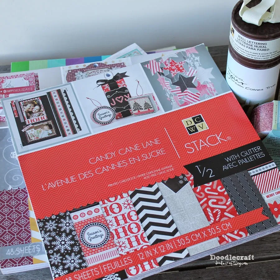 Fur Wreath Decorated with DCWV Paper!